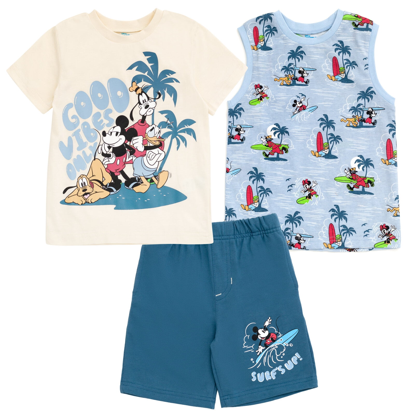 Disney Mickey Mouse Goofy Donald Duck T-Shirt Tank Top and French Terry ...