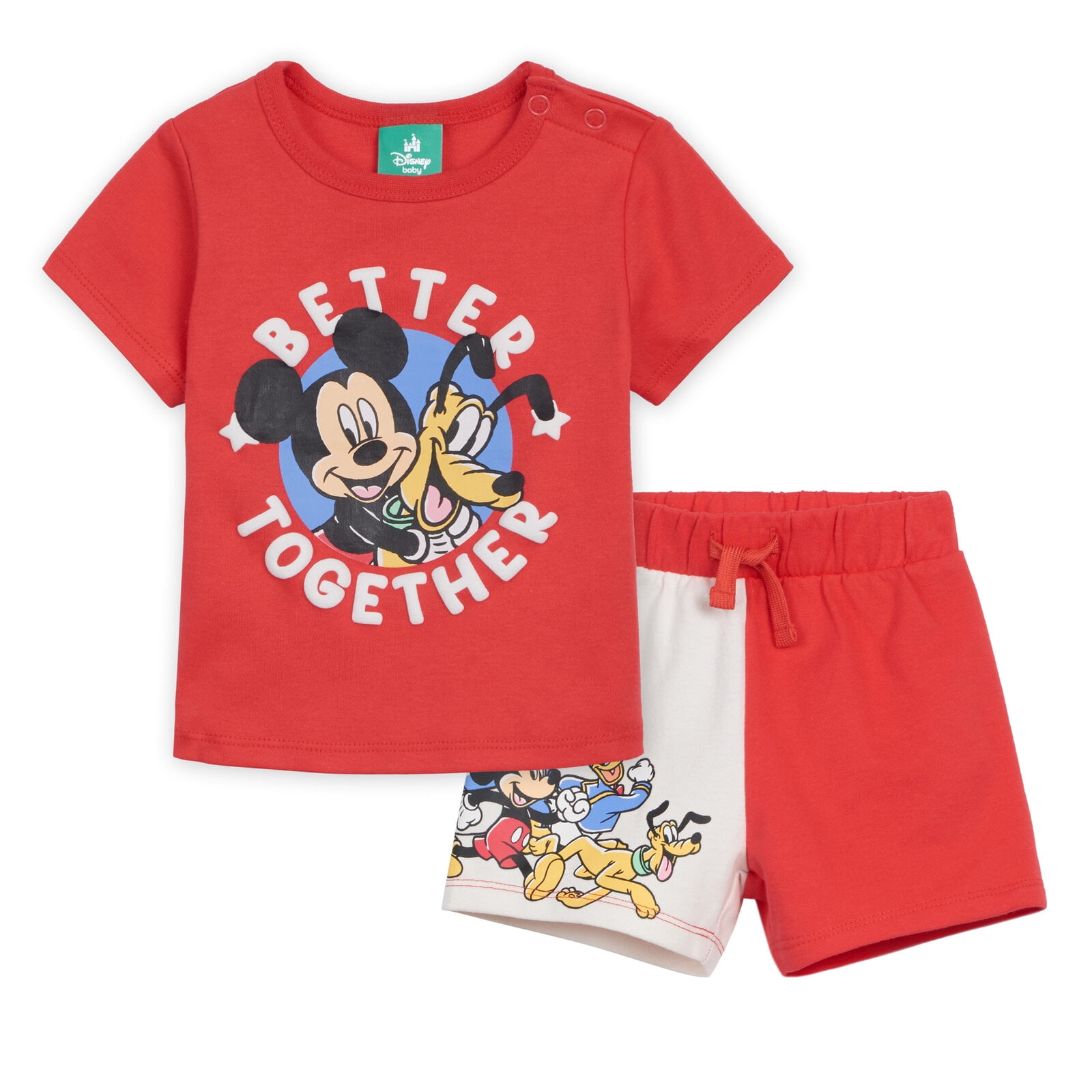 Disney Mickey Mouse Baby Boy or Girl Short Sleeve T-Shirt and French ...