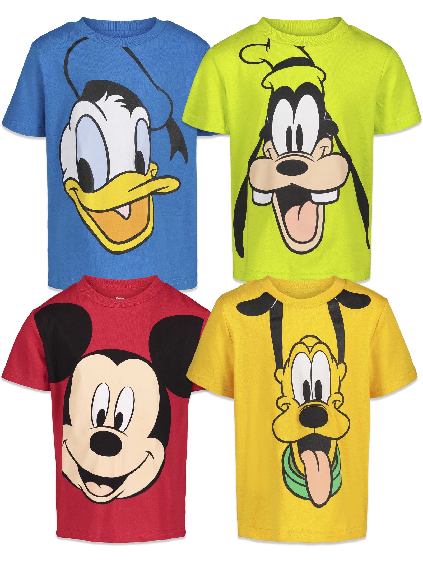 Disney Mickey Mouse, Goofy, Donald Duck T-Shirts Pack - 4 for Toddler ...