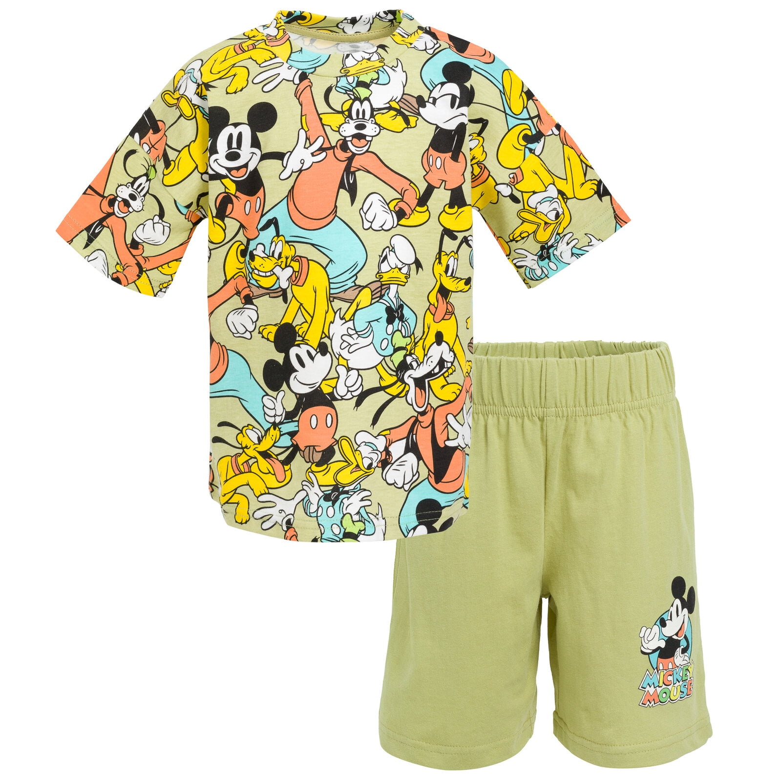Disney Mickey Mouse Goofy Donald Duck Toddler Boys T-Shirt and Shorts ...