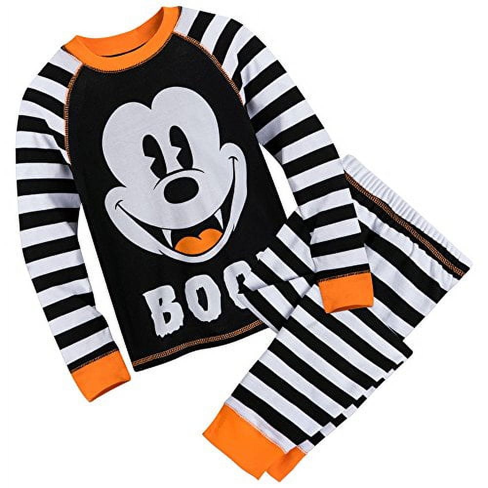 Disney Mickey Mouse Halloween 'BOO' Pajama Set for Boys Size 4 ...