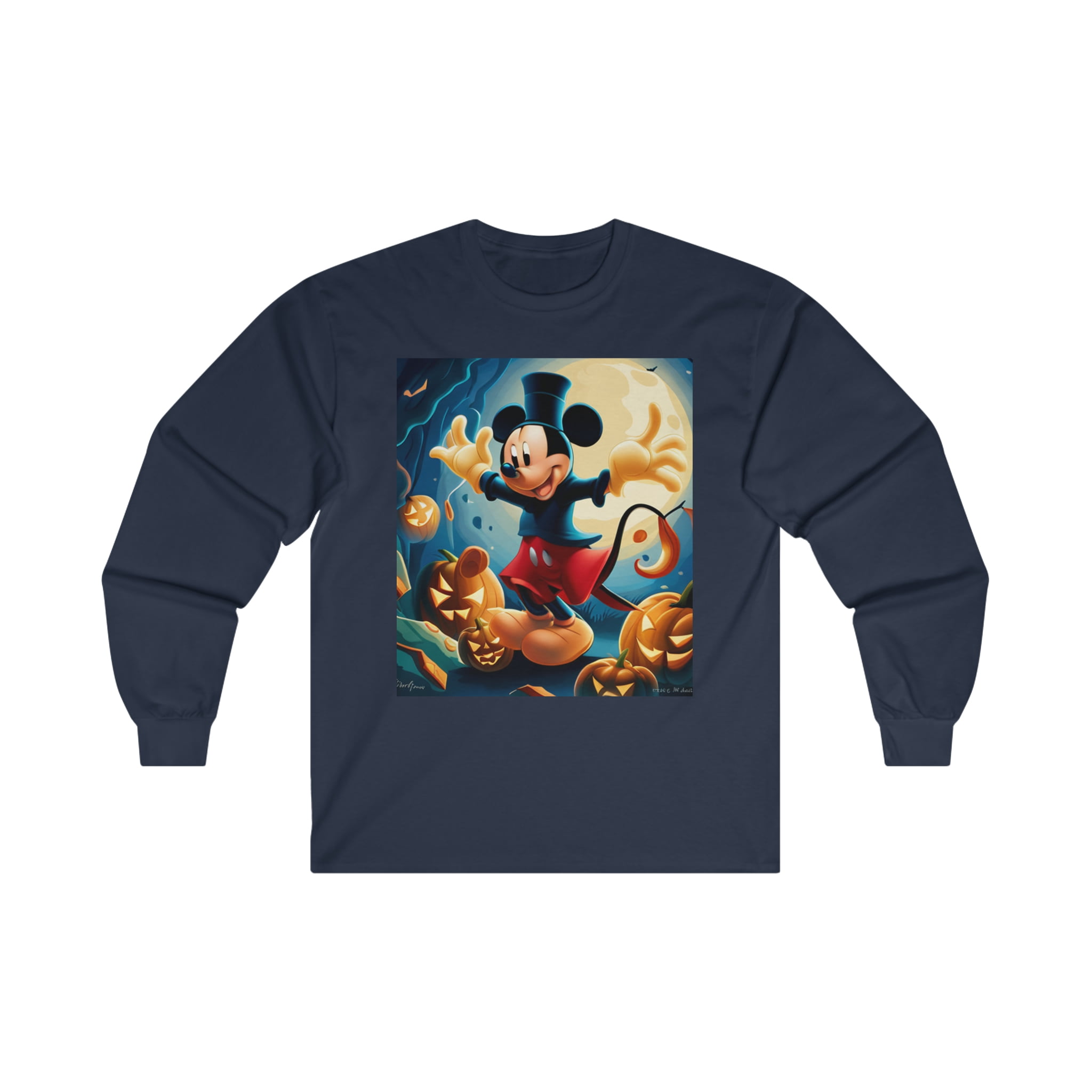 Disney Mickey Mouse Halloween Ultra Cotton Long Sleeve Tee - Walmart.com