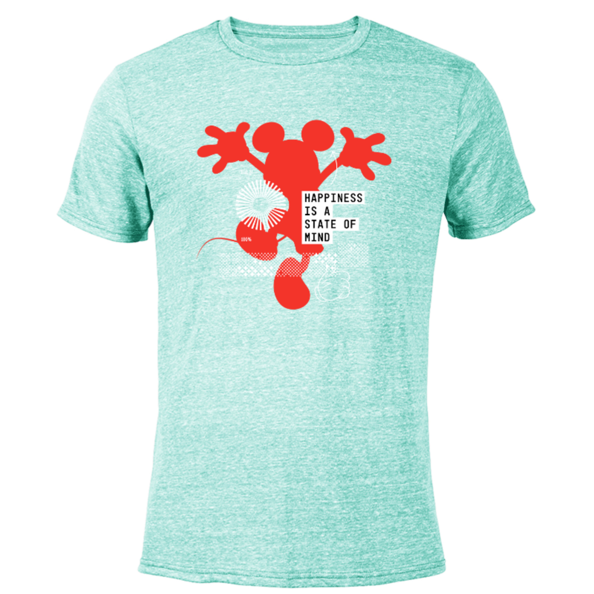 Disney Mickey Mouse Happiness is a State of Mind - Short Sleeve Blended ...
