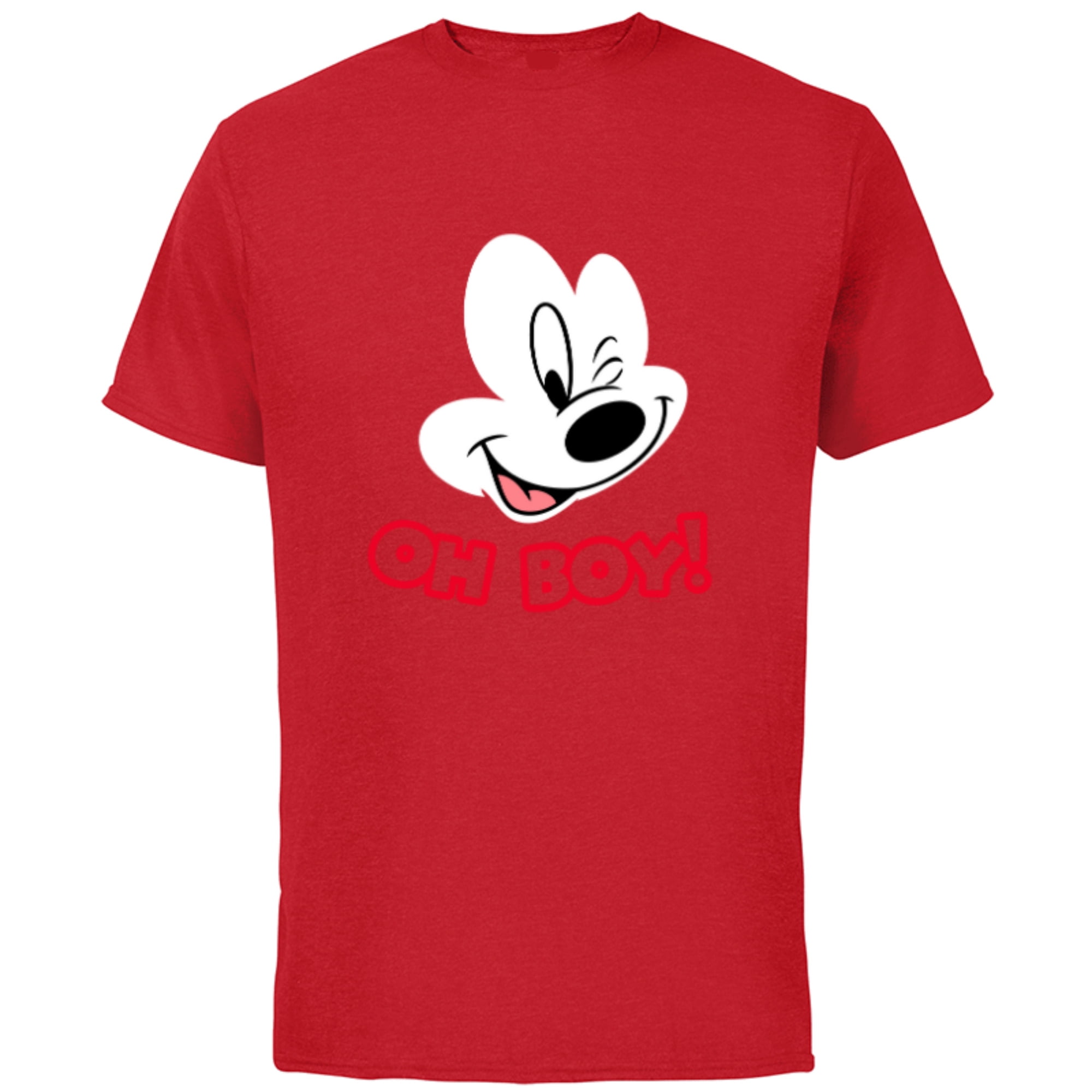 Disney Mickey Mouse Happy Face Winking Oh Boy - Short Sleeve Cotton T ...