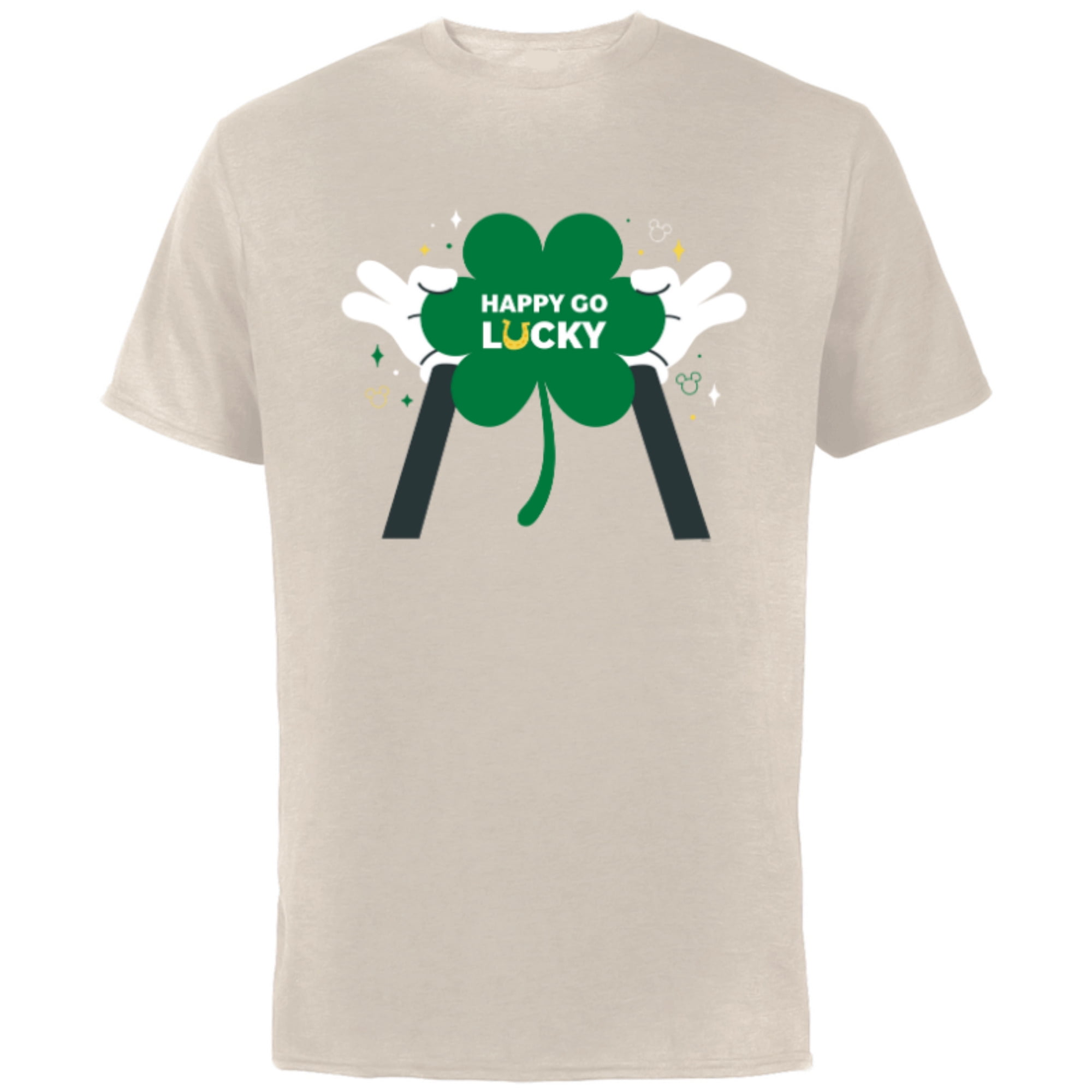 Disney Mickey Mouse Happy Go Lucky Shamrock St Patrick’s Day - Short ...
