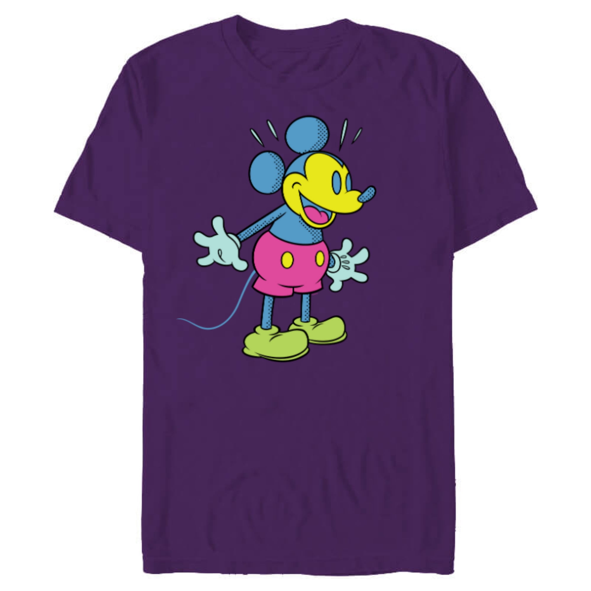 Disney Mickey Mouse Happy Surprise Retro Pop Art - Short Sleeve Blended ...