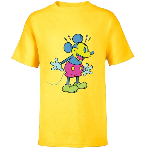 Disney Mickey Mouse Happy Surprise Retro Pop Art - Short Sleeve T-Shirt ...