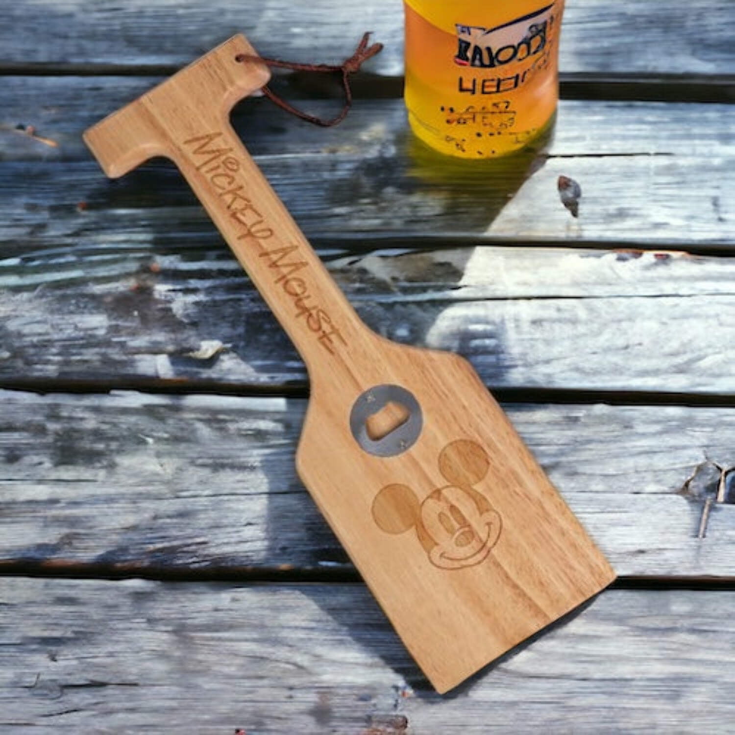 Mickey Mouse - Hardwood BBQ Grill Scraper with Bottle Opener, (Parawood ...