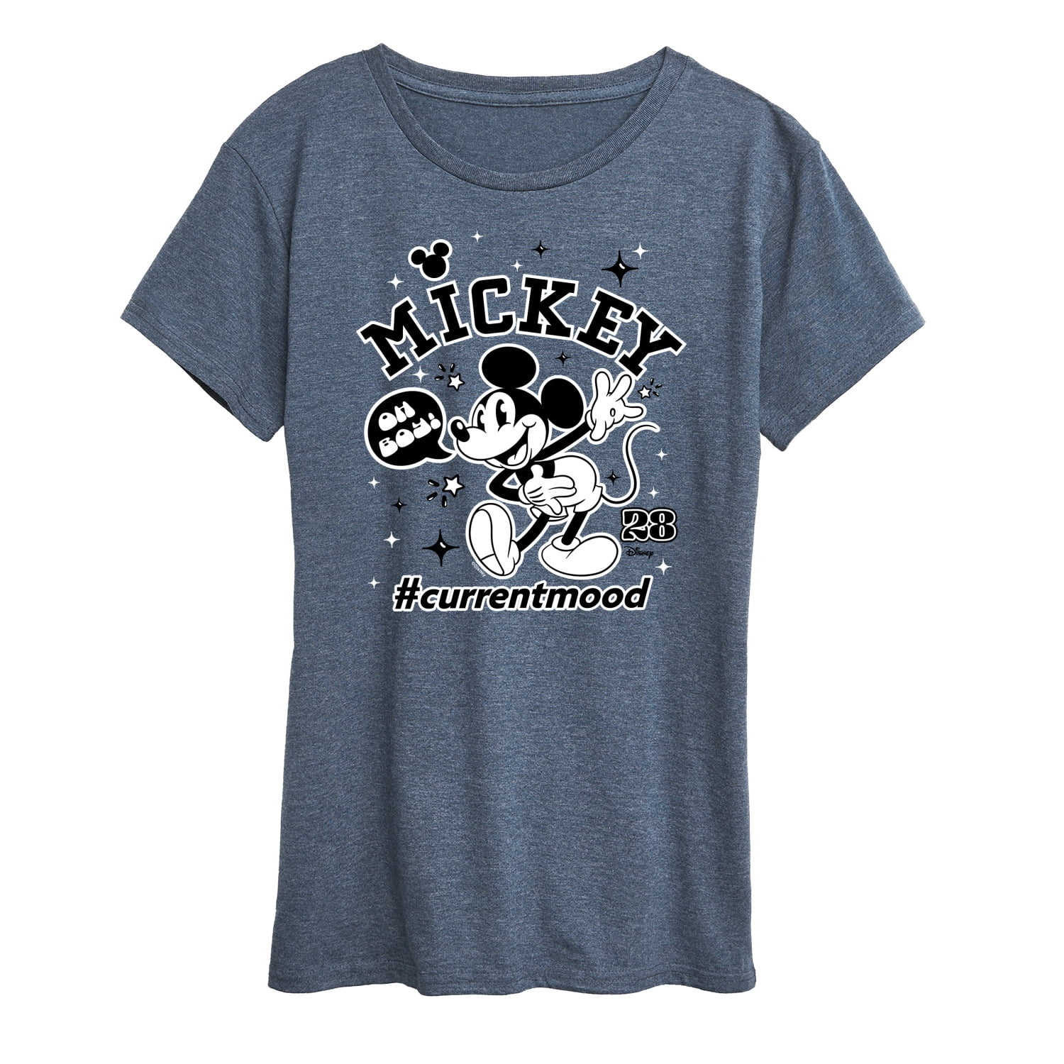 Disney - Mickey Mouse - Hashtag Current Mood - Women's Short Sleeve ...