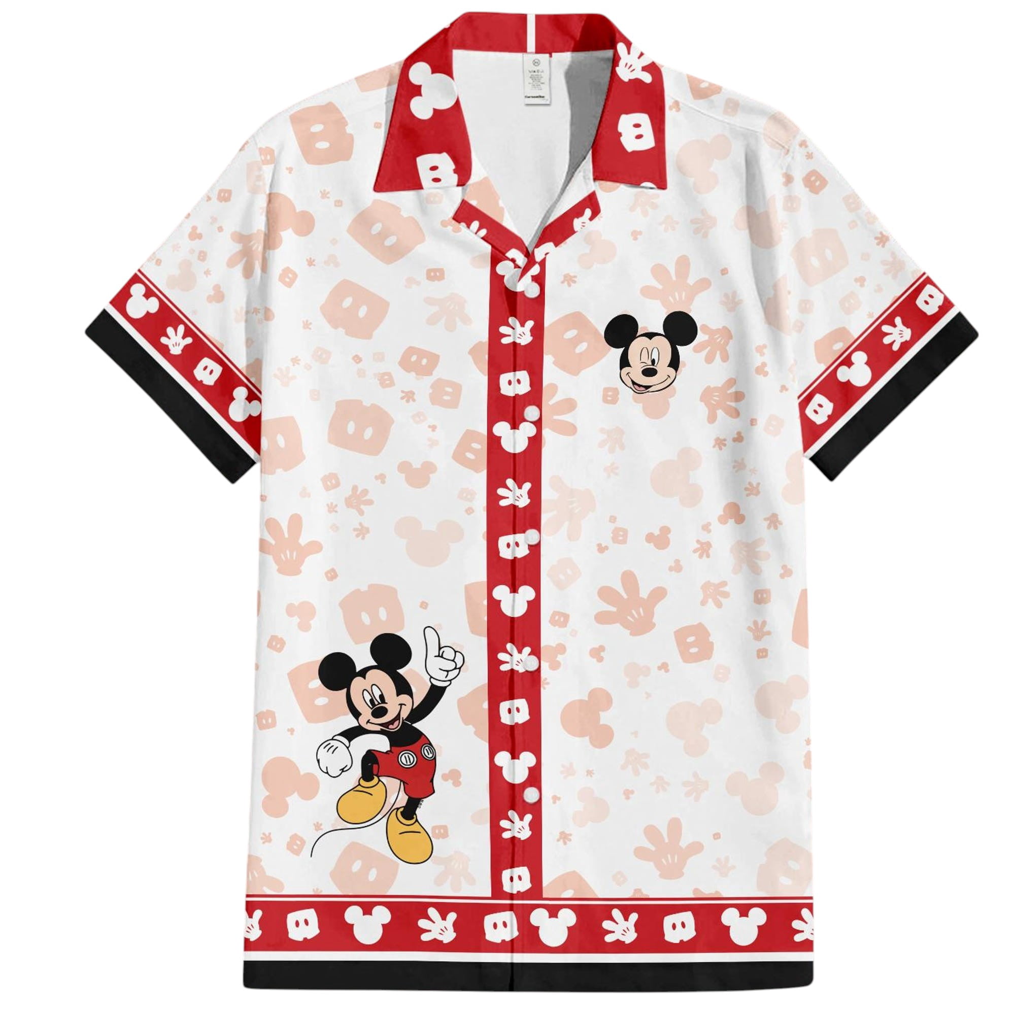Disney Mickey Mouse Hawaiian Button Up Shirt Disney Mickey Hawaiian ...