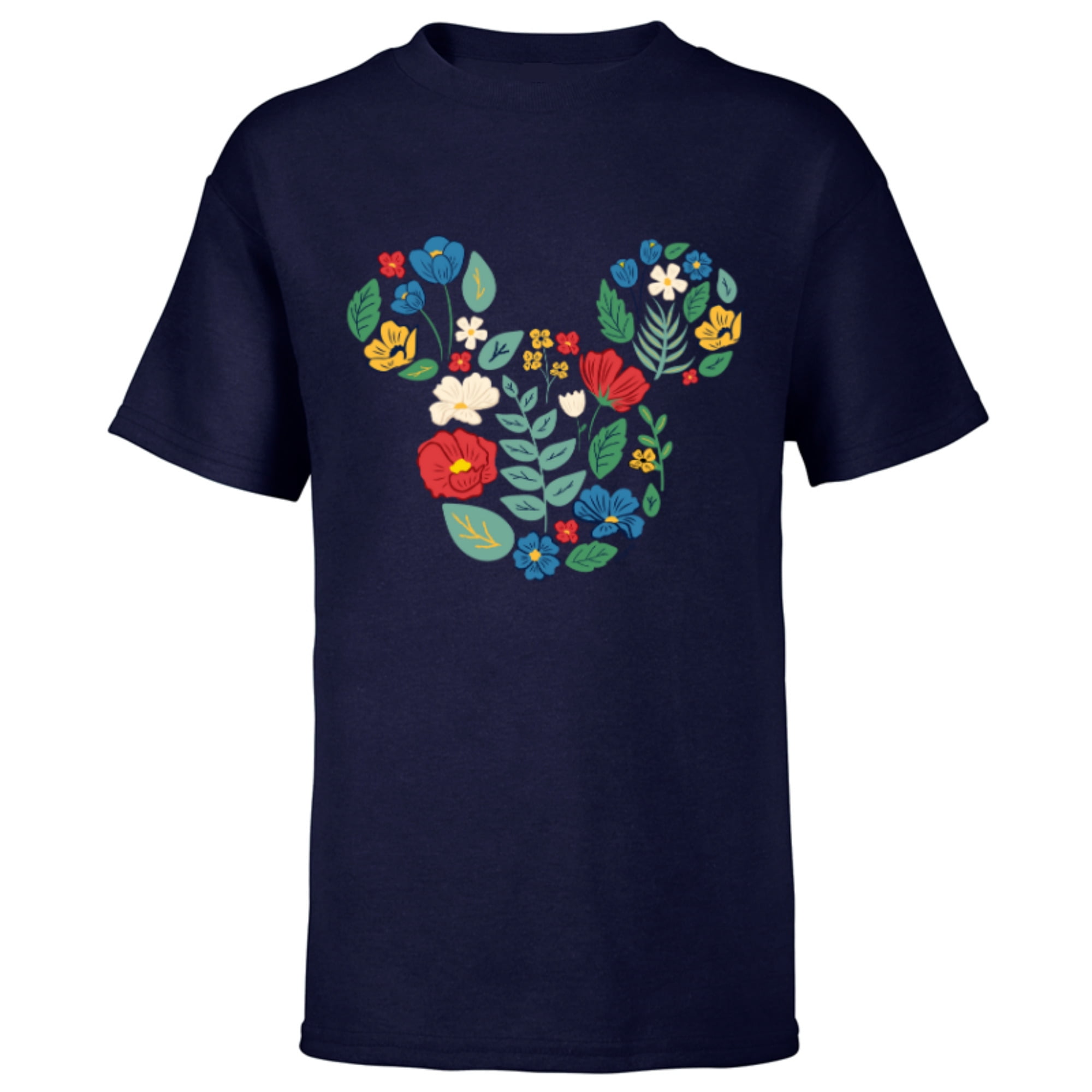 Disney Mickey Mouse Head Shape Icon Flowers Garden Spring - Short ...
