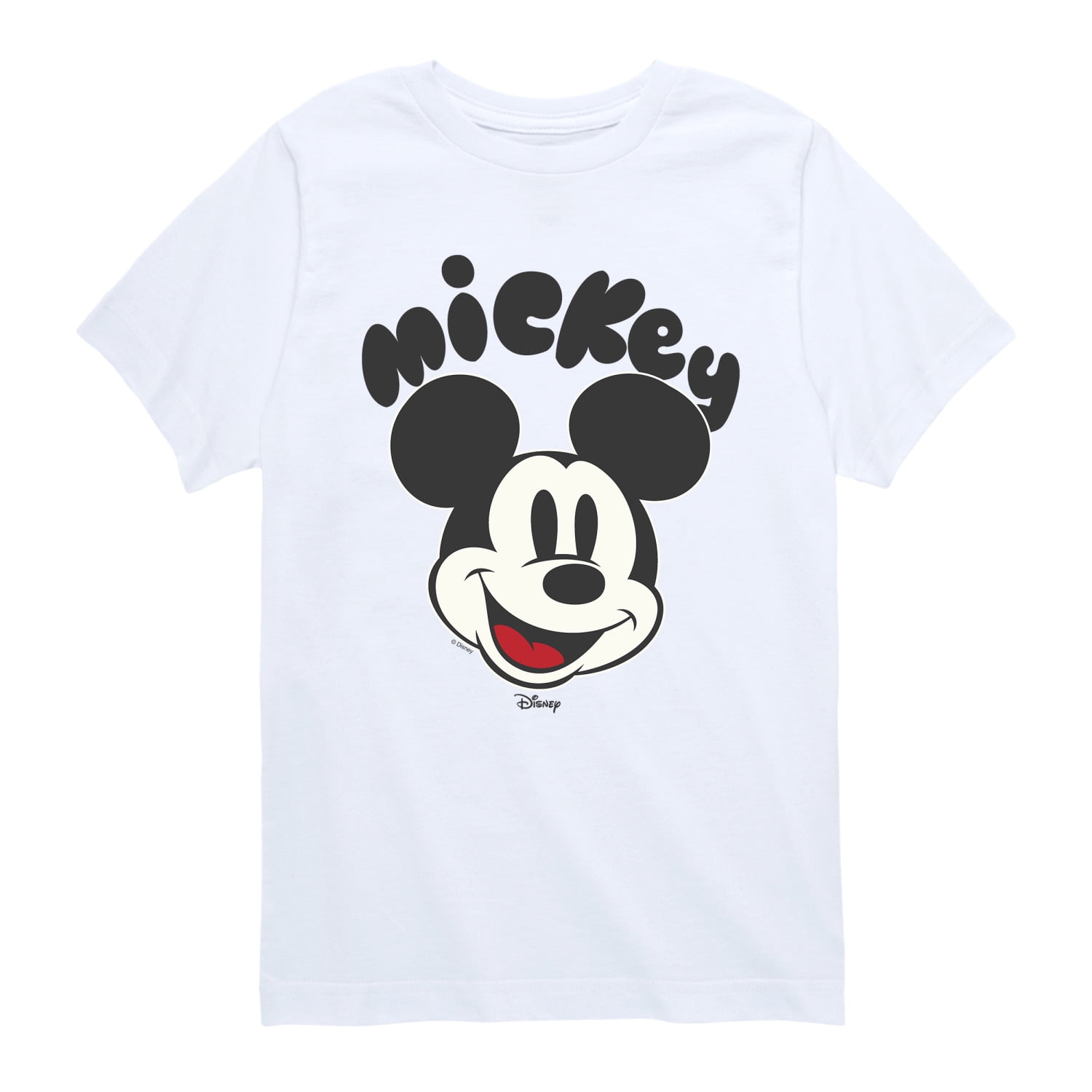 Disney - Mickey Mouse Head - Youth Boys Short Sleeve Graphic T-Shirt ...