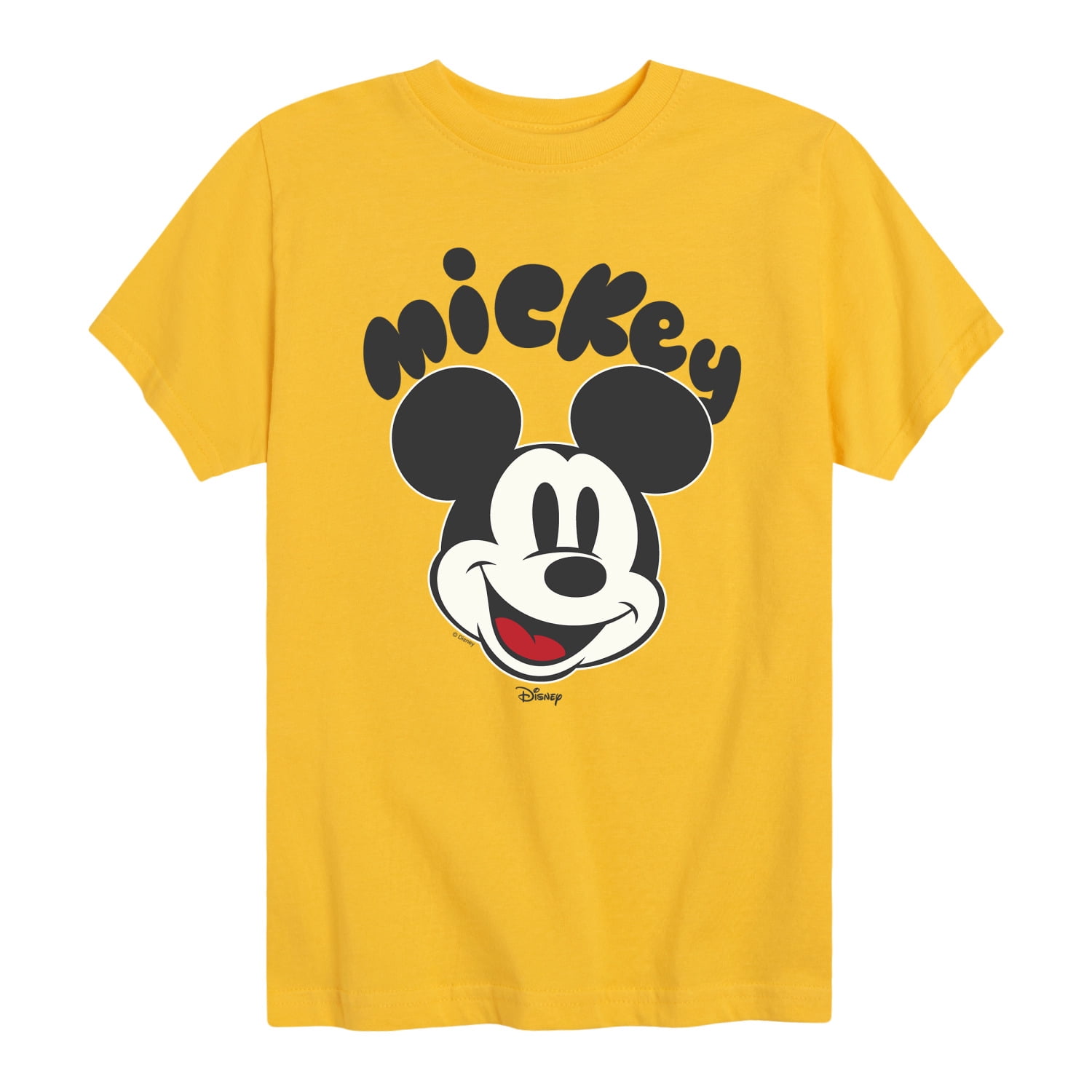 Disney - Mickey Mouse Head - Youth Boys Short Sleeve Graphic T-Shirt ...