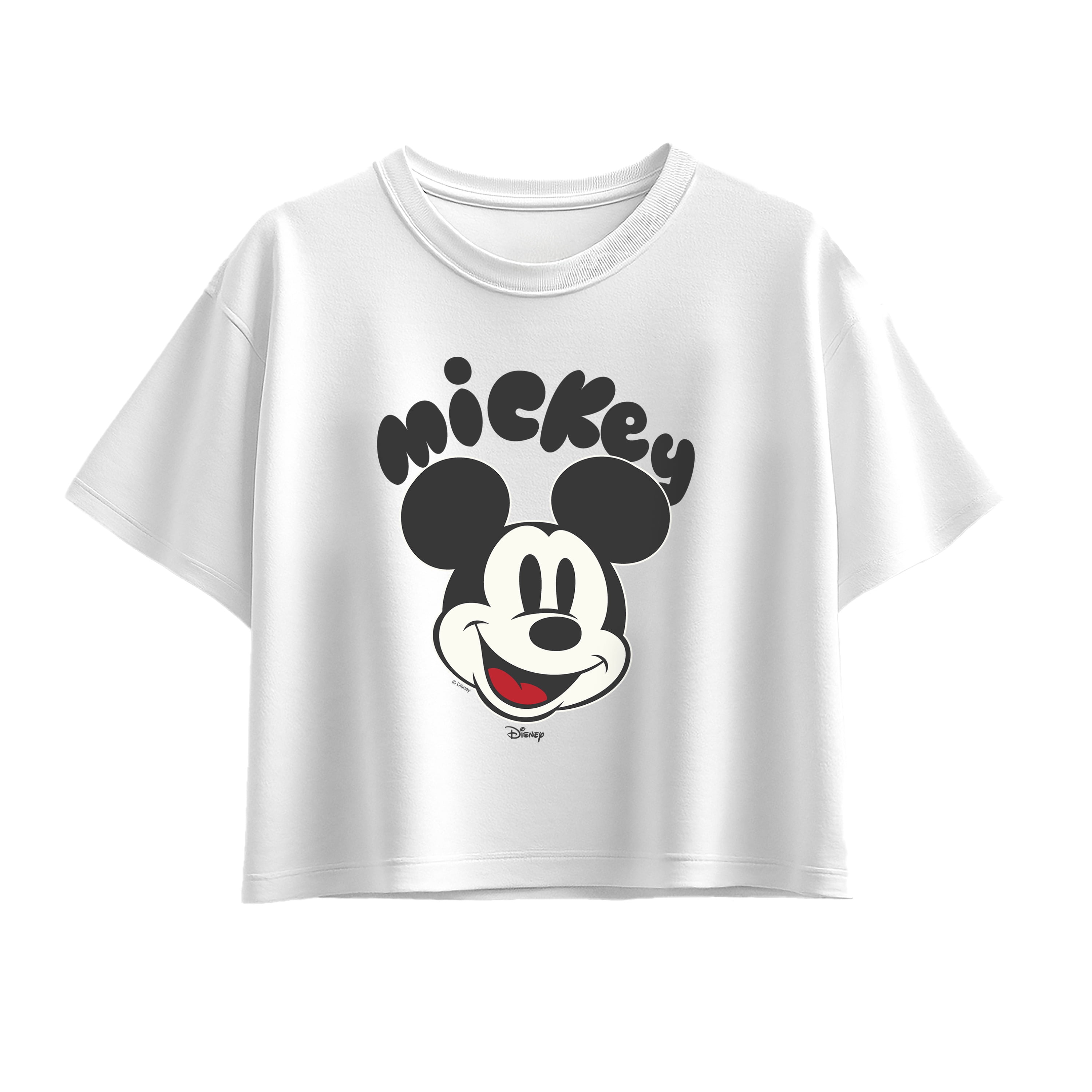 Disney - Mickey Mouse Head - Youth Girls Boxy T-Shirt - Walmart.com