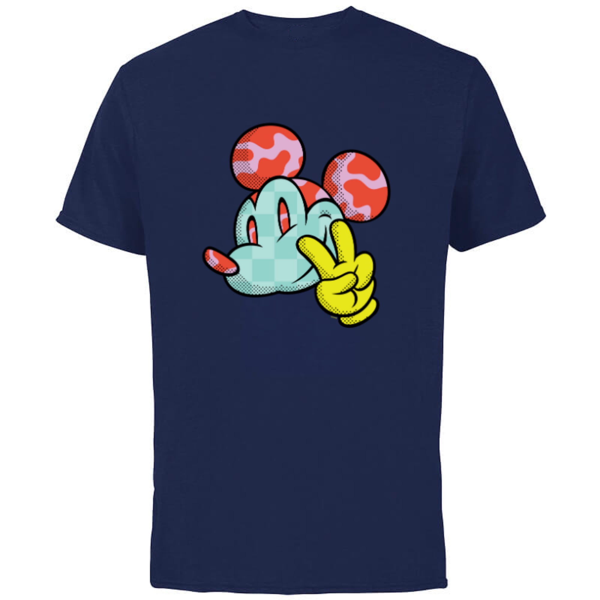 Disney Mickey Mouse Head and Hand Retro Pop Art - Short Sleeve Cotton T ...