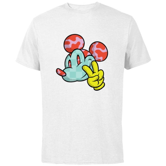 Disney Mickey Mouse Head and Hand Retro Pop Art - Short Sleeve Cotton T ...