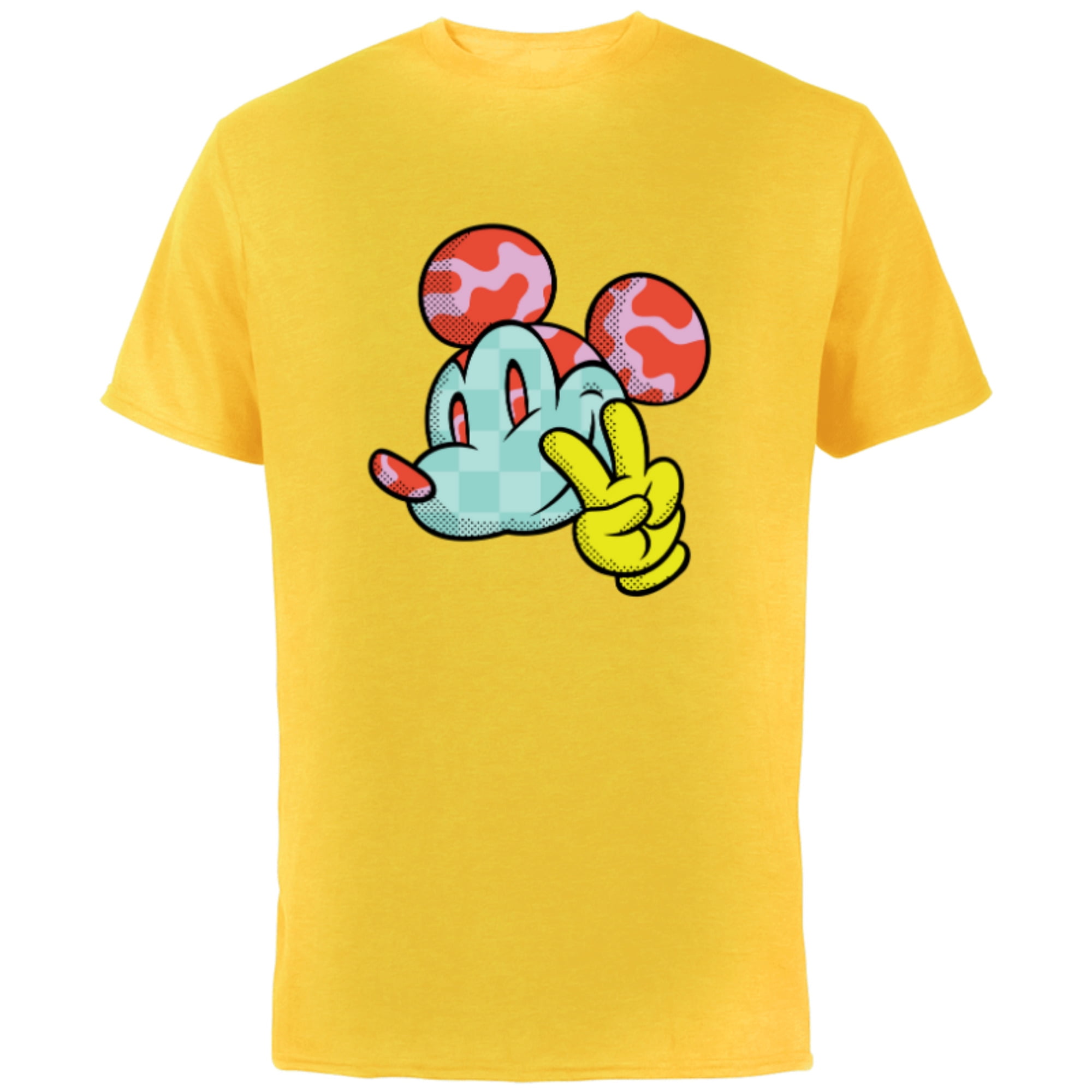 Disney Mickey Mouse Head and Hand Retro Pop Art - Short Sleeve Cotton T ...