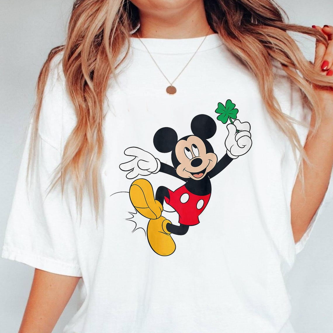 Disney Mickey Mouse Heel Click Shamrock St. Patrick’s Day Shirt,Maroon ...