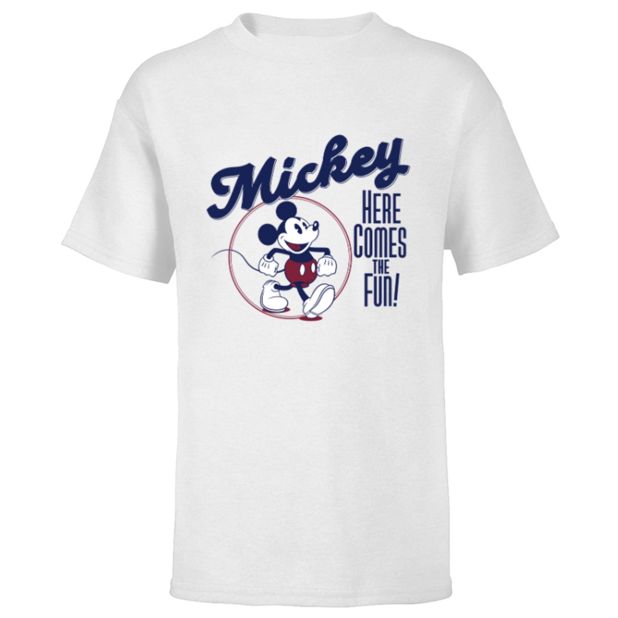 Disney Mickey Mouse Here Comes the Fun Retro Vintage - Short Sleeve T ...