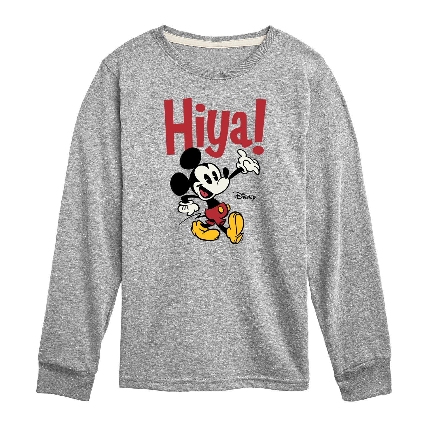 Disney - Mickey Mouse - Hiya! - Youth Long Sleeve Graphic T-Shirt ...