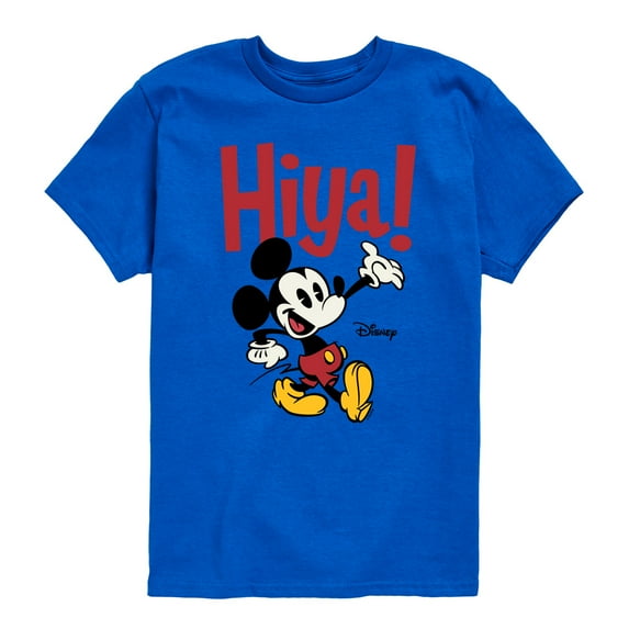 Disney - Mickey Mouse - Hiya! - Youth Short Sleeve Graphic T-Shirt ...