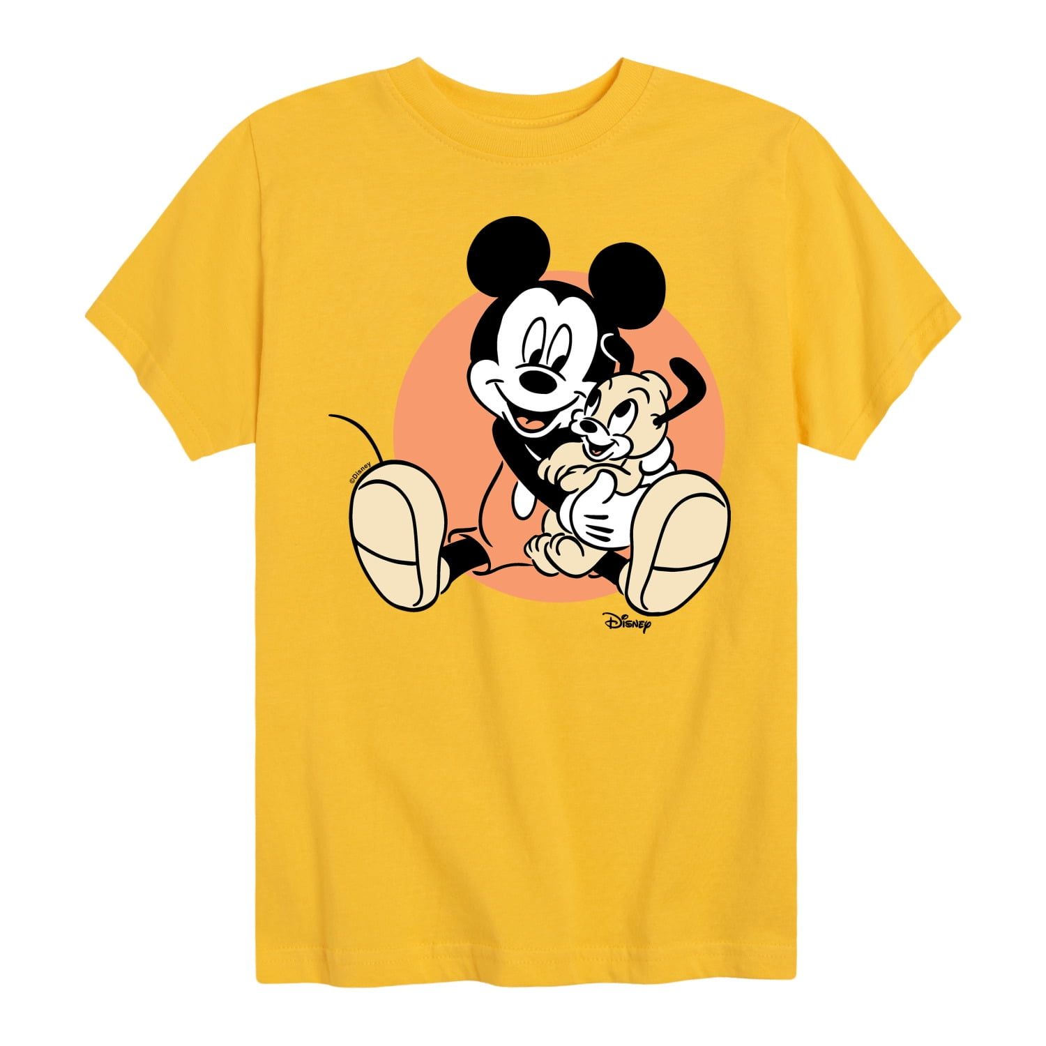 Disney - Mickey Mouse Hugs His Puppy - Youth Short Sleeve Graphic T ...