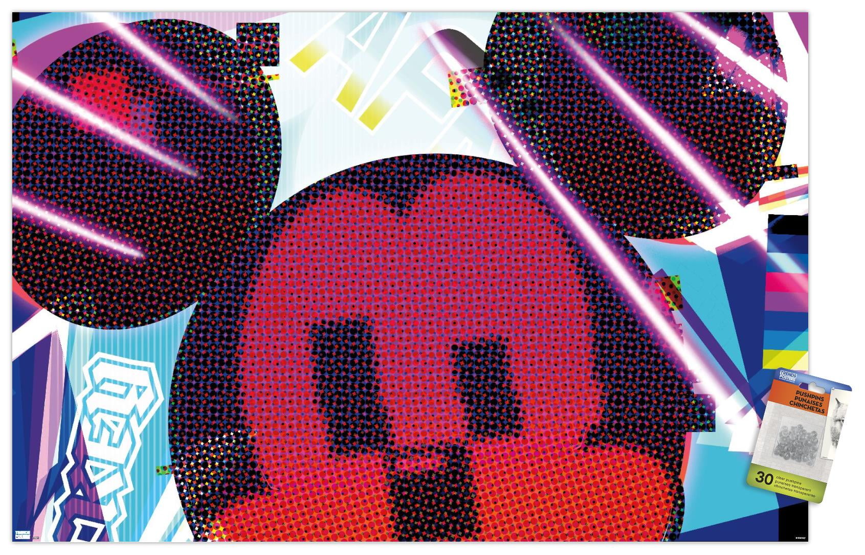 Disney Mickey Mouse - Hyper-Active Wall Poster with Pushpins, 22.375" x ...