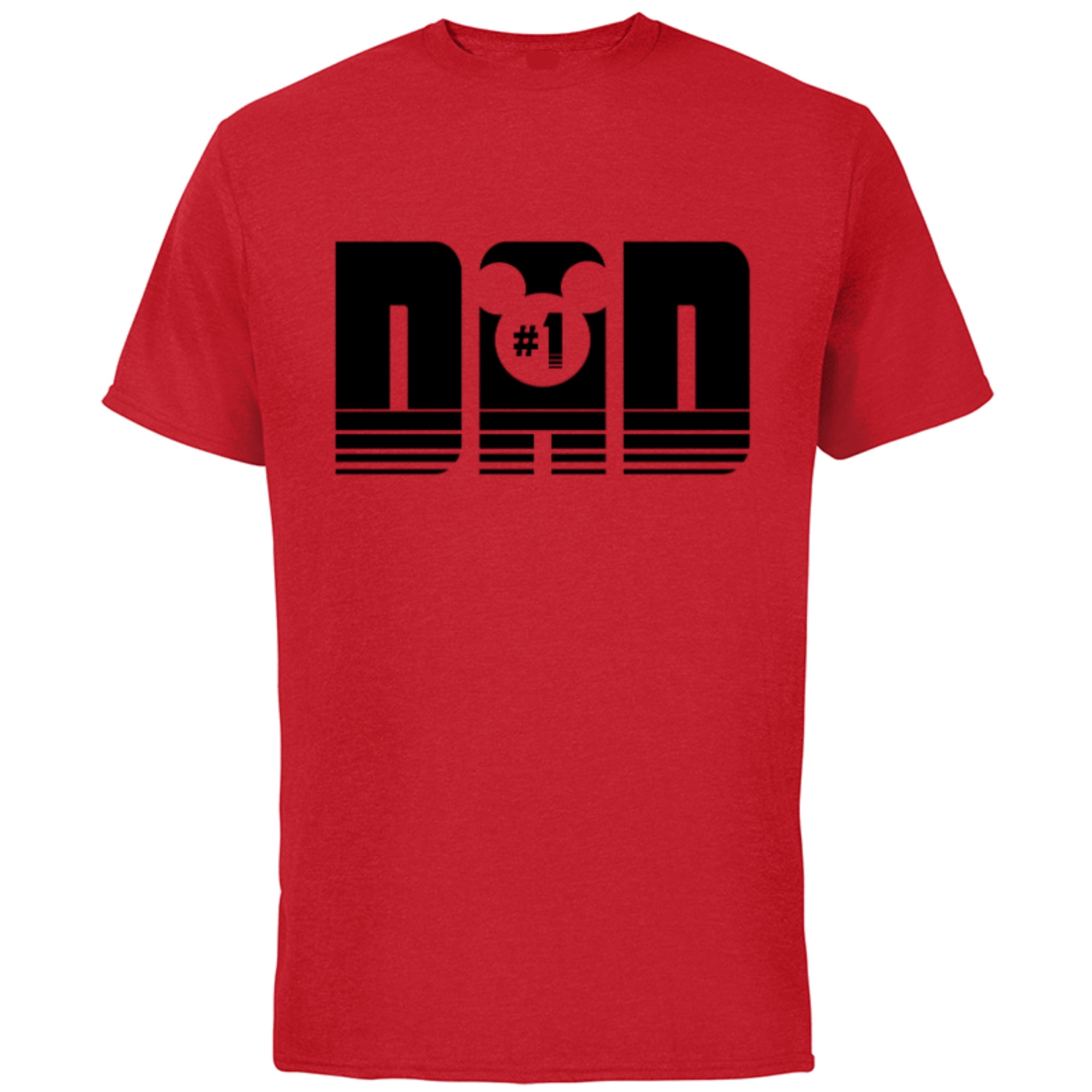 Disney Mickey Mouse Icon #1 Dad Retro Stipes - Short Sleeve Cotton T ...