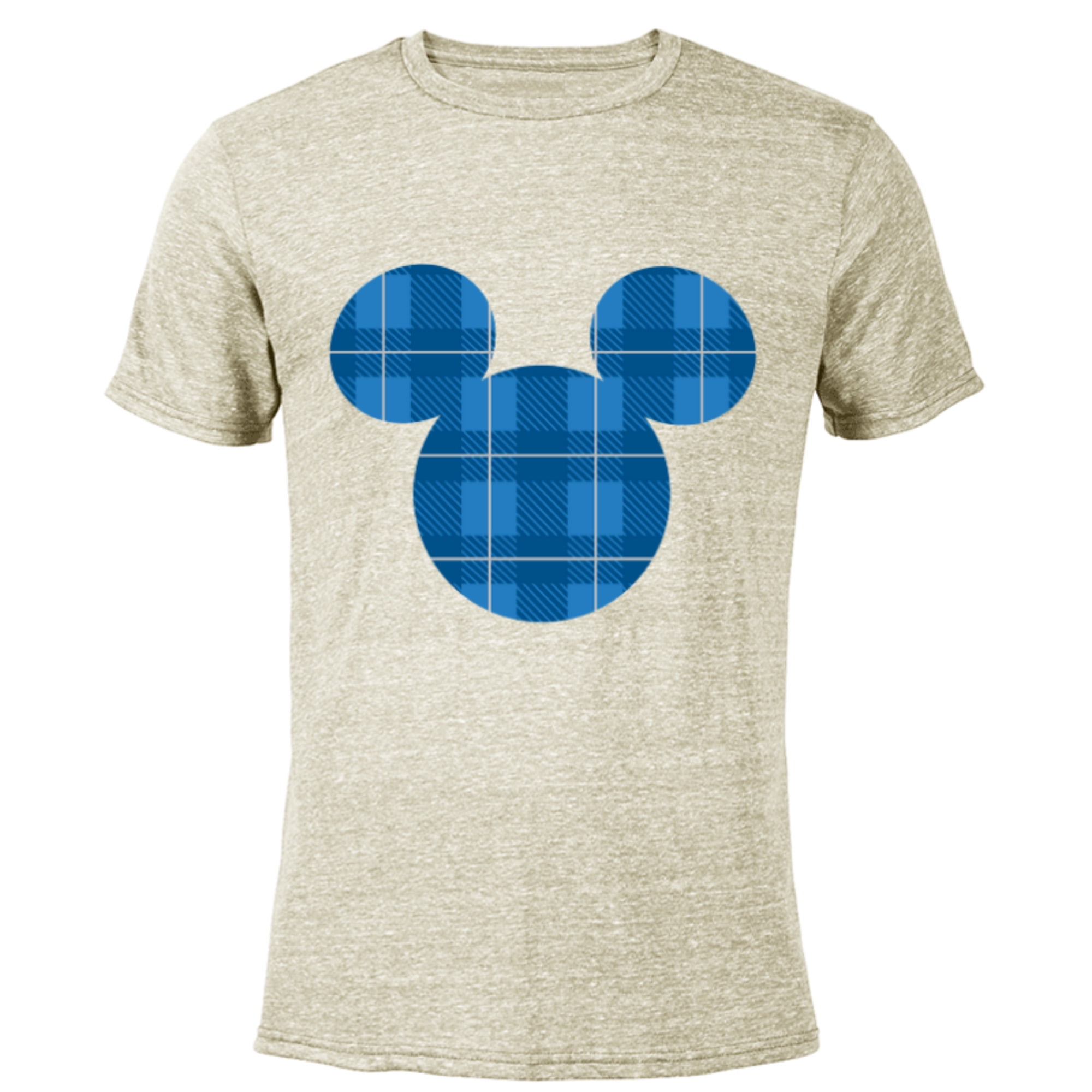 Disney Mickey Mouse Icon Blue Holiday Plaid - Short Sleeve Blended T ...
