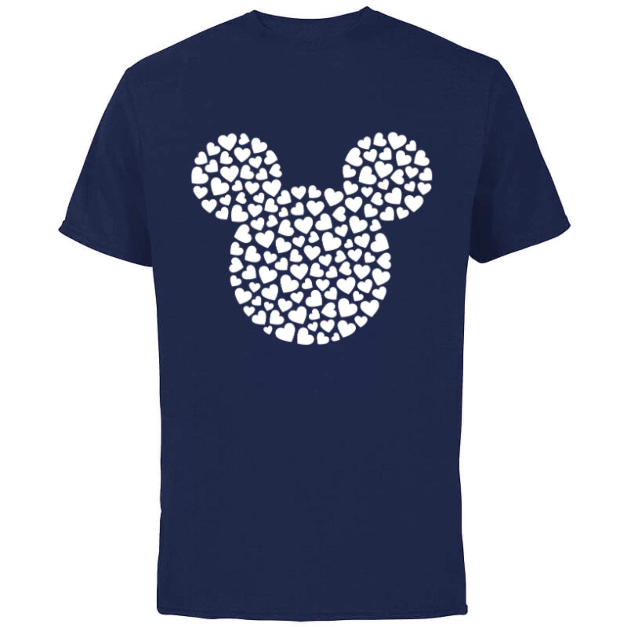 Disney Mickey Mouse Icon Filled with Hearts - Short Sleeve Cotton T ...
