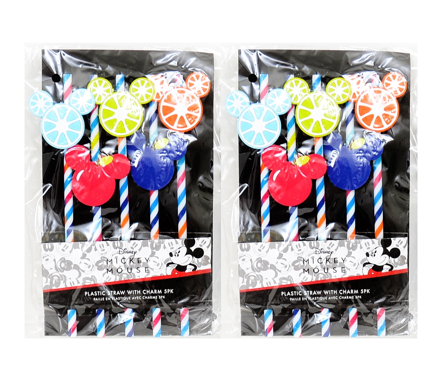 Disney Mickey Mouse Icon Fruit Reusable 5 pc Straws-2 PK - Walmart.com