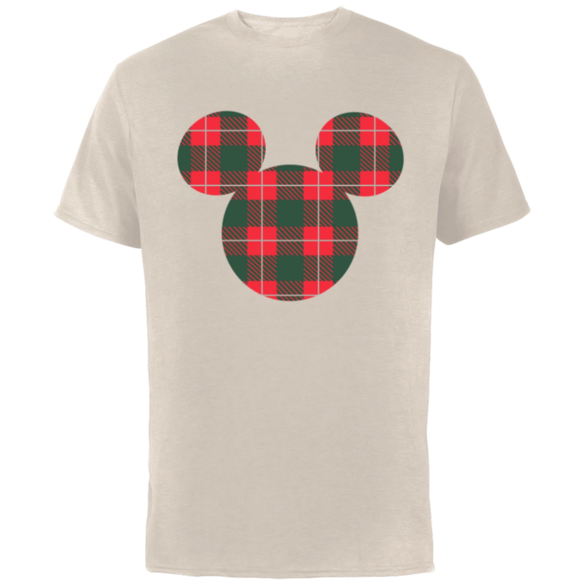 Disney Mickey Mouse Icon Holiday Flannel - Short Sleeve Cotton T-Shirt ...
