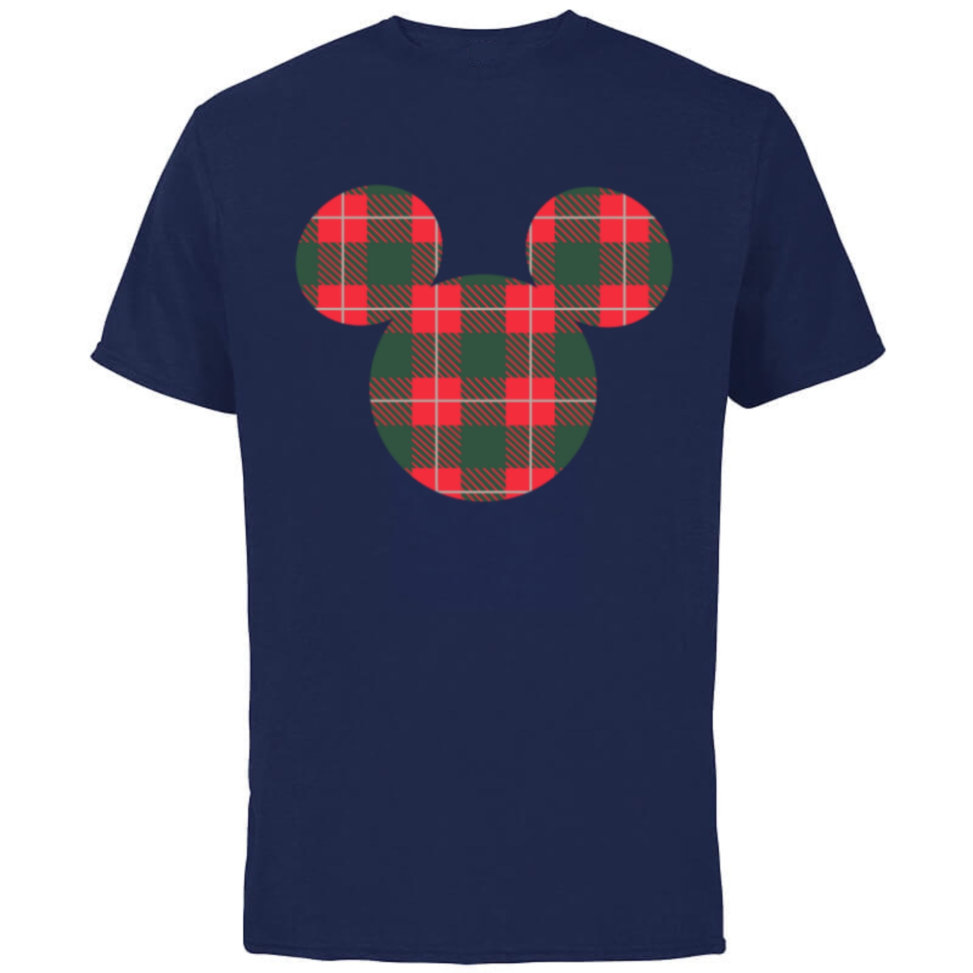 Disney Mickey Mouse Icon Holiday Flannel - Short Sleeve Cotton T-Shirt ...