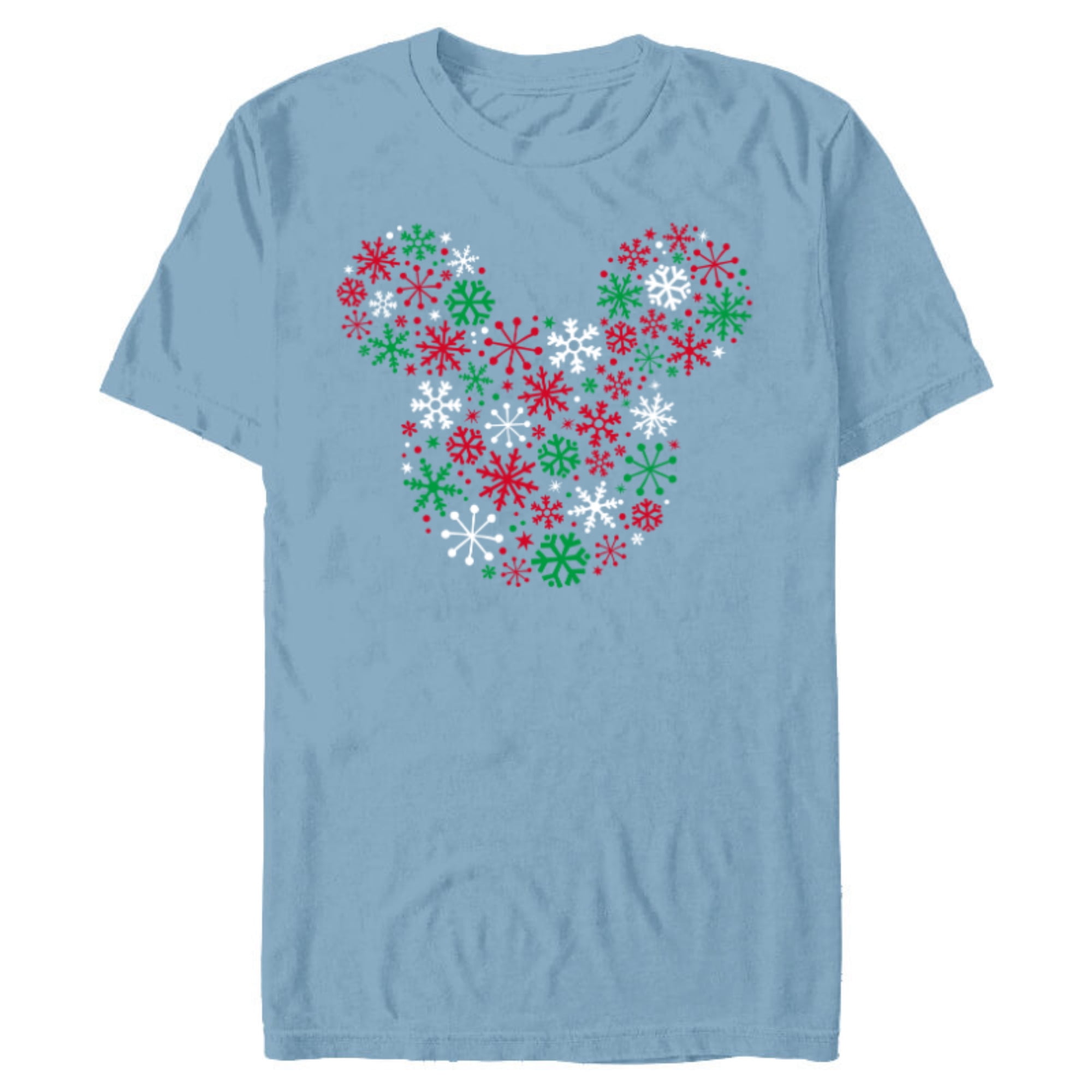 Disney Mickey Mouse Icon Holiday Snowflakes - Short Sleeve Blended T ...
