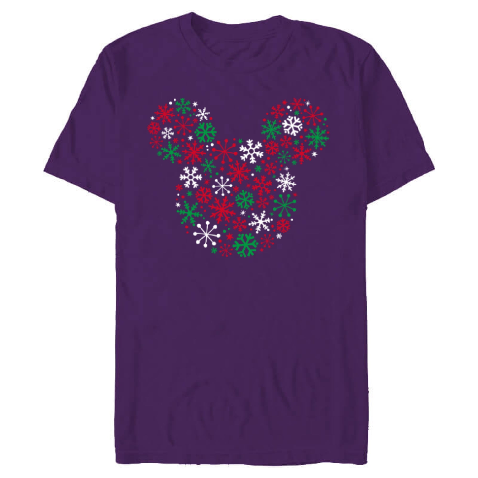 Disney Mickey Mouse Icon Holiday Snowflakes - Short Sleeve Blended T ...