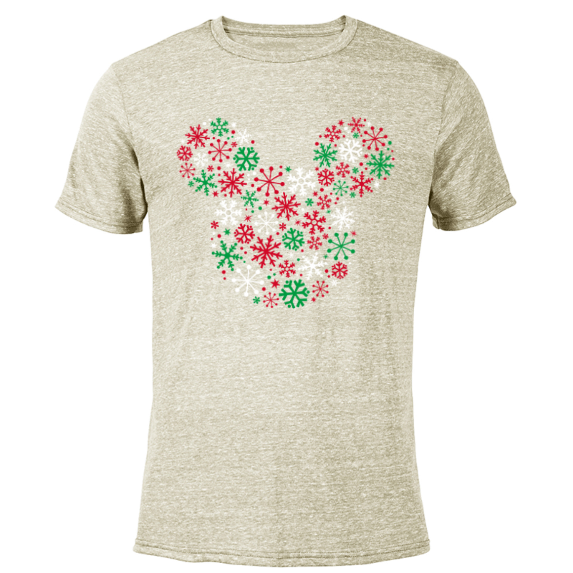 Disney Mickey Mouse Icon Holiday Snowflakes - Short Sleeve Blended T ...