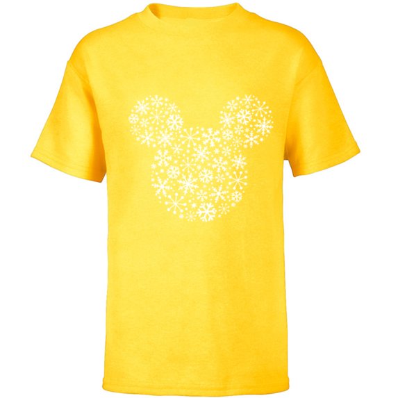 Disney Mickey Mouse Icon Holiday White Snowflakes - Short Sleeve T ...