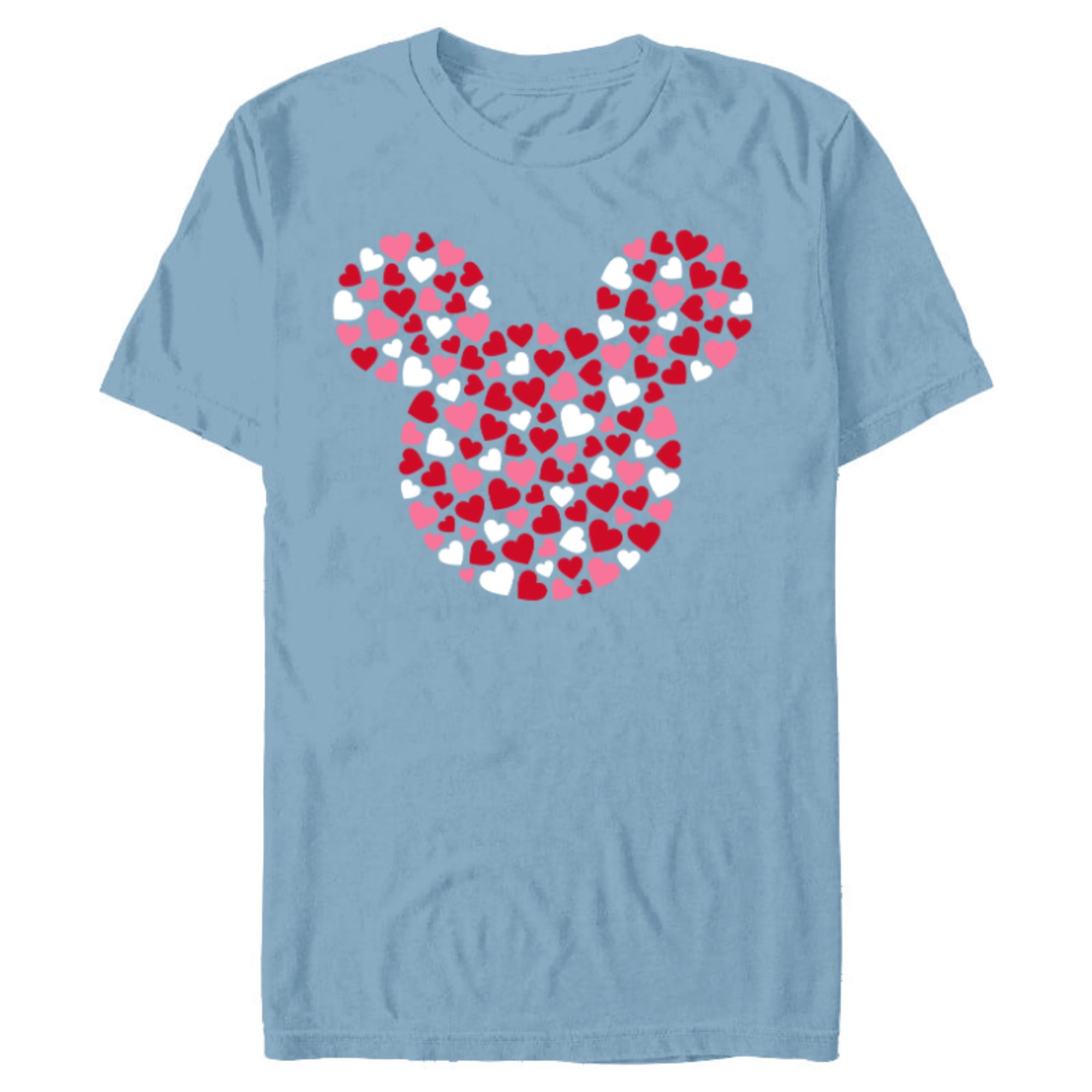 Disney Mickey Mouse Icon Pink Hearts Valentine's Day - Short Sleeve ...