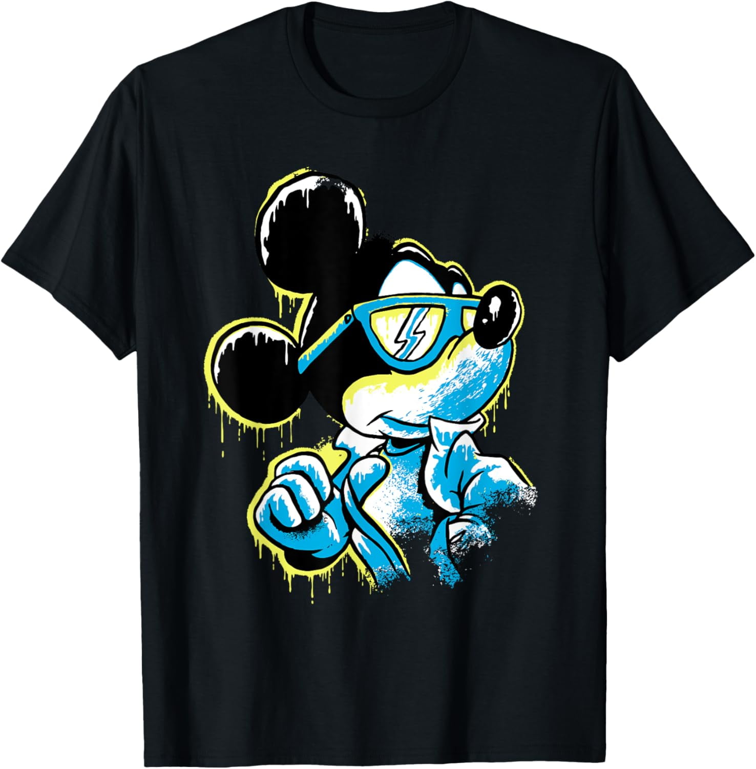 Disney Mickey Mouse Icy Cool Paint Drip T-Shirt - Walmart.com