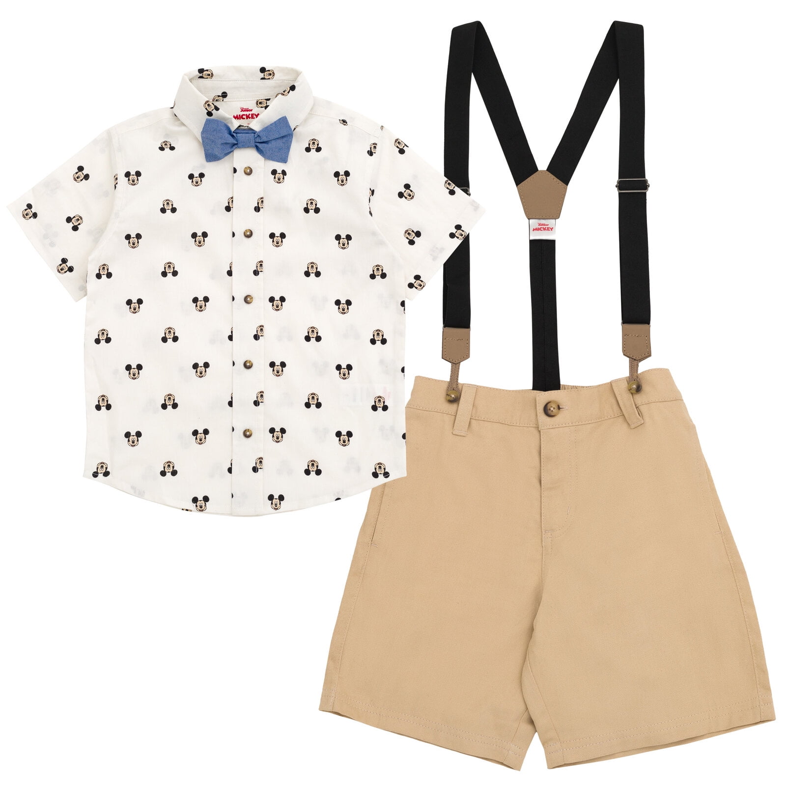 Disney Mickey Mouse Infant Baby Boys Button Down Shirt Twill Shorts ...