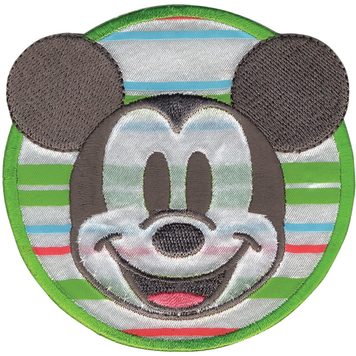 Disney Mickey Mouse Iron - On Applique - Mickey W/Stripes - Walmart.com