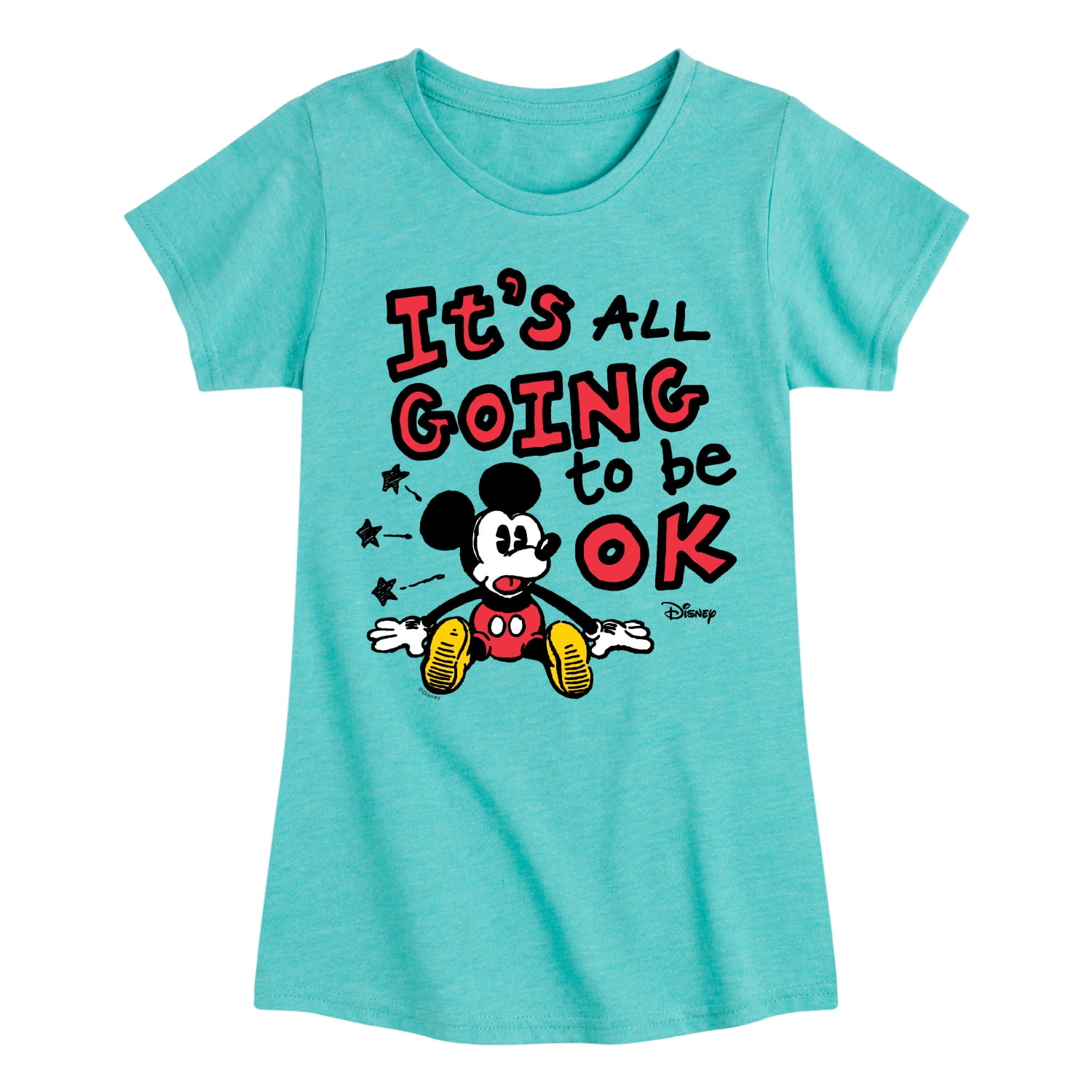 Disney - Mickey Mouse - It's All Going To Be Ok - Toddler & Youth Girls ...