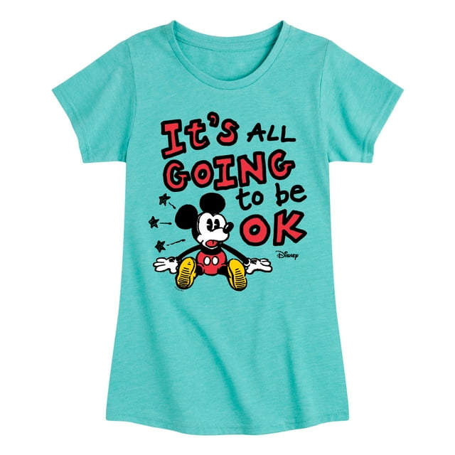 Disney - Mickey Mouse - It's All Going To Be Ok - Toddler & Youth Girls ...