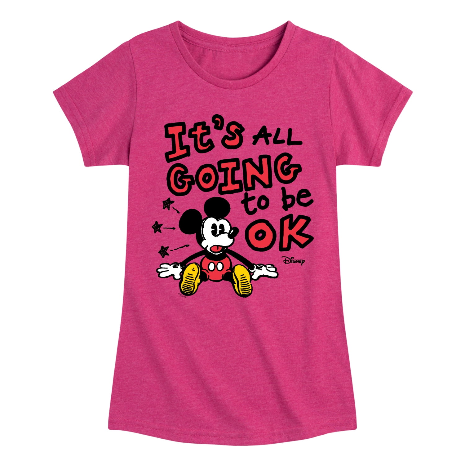 Disney - Mickey Mouse - It's All Going To Be Ok - Toddler & Youth Girls ...