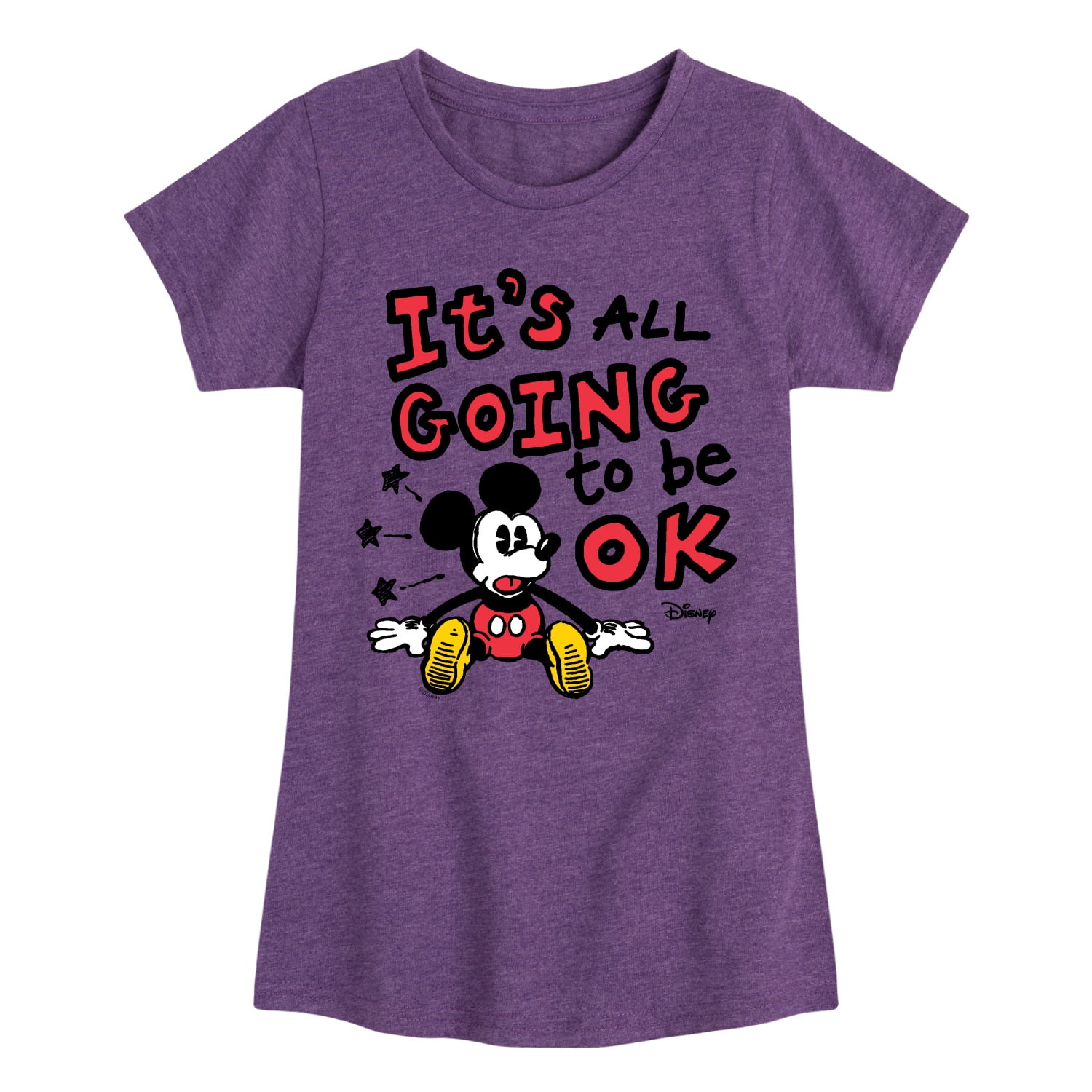 Disney - Mickey Mouse - It's All Going To Be Ok - Toddler & Youth Girls ...