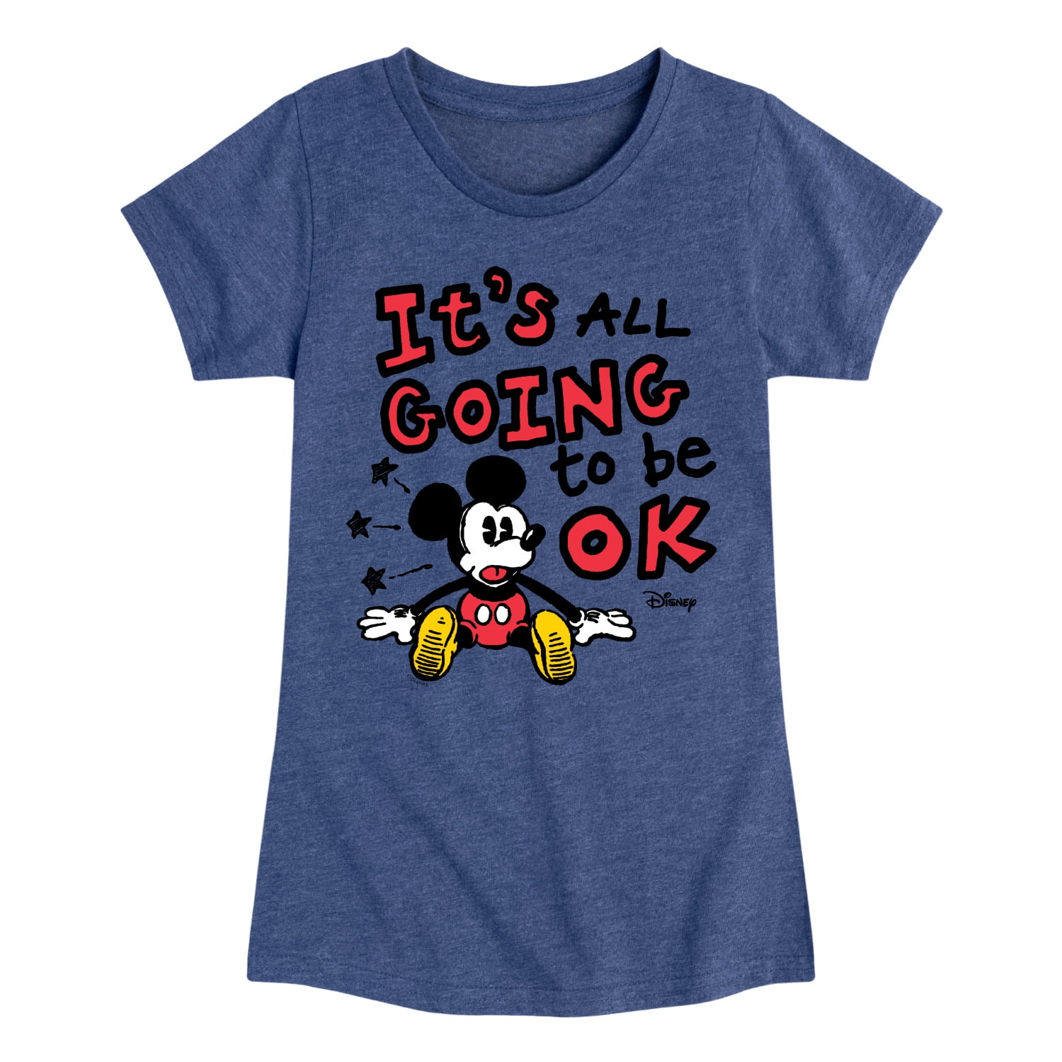 Disney - Mickey Mouse - It's All Going To Be Ok - Toddler & Youth Girls ...