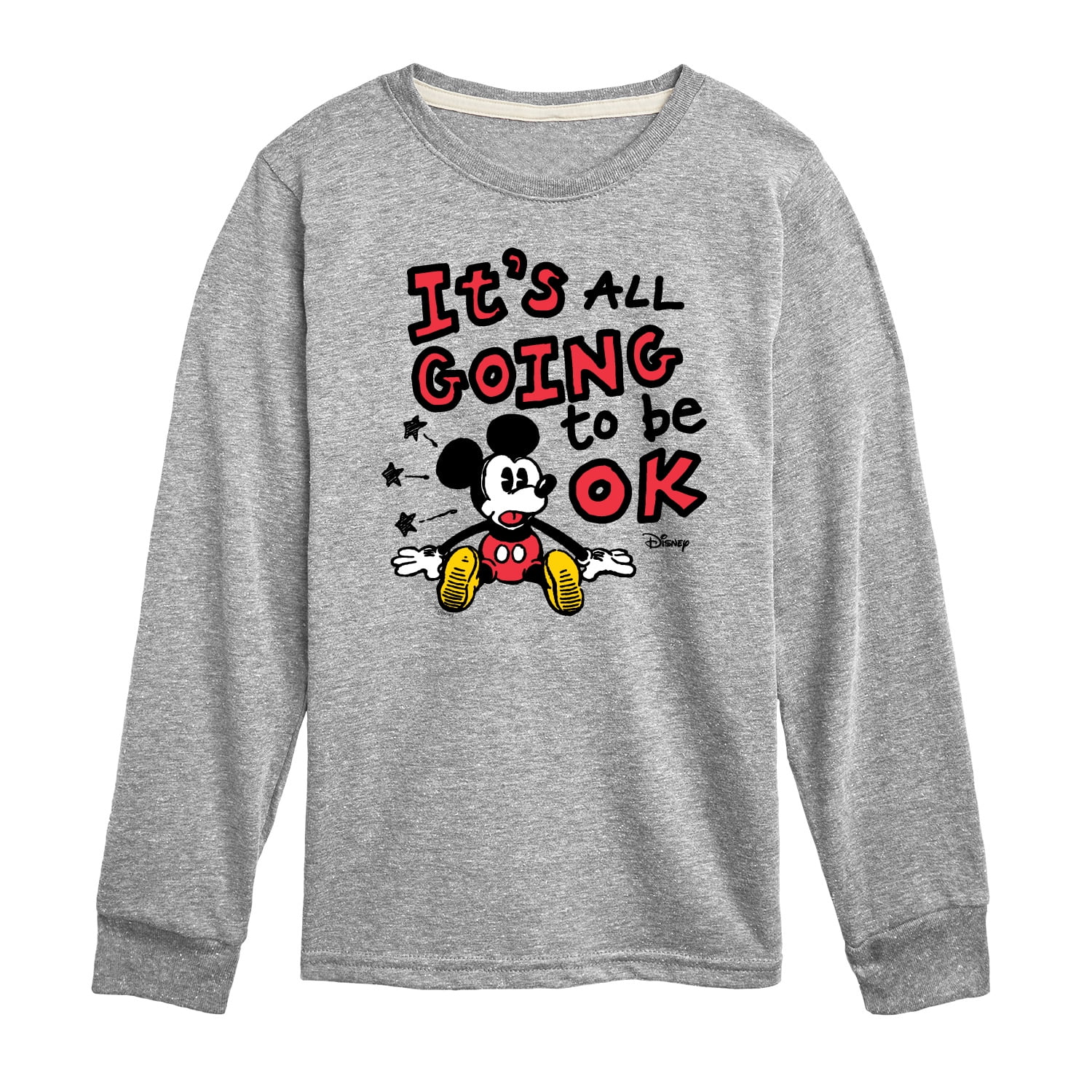 Disney - Mickey Mouse - It's All Going To Be Ok - Youth Long Sleeve ...