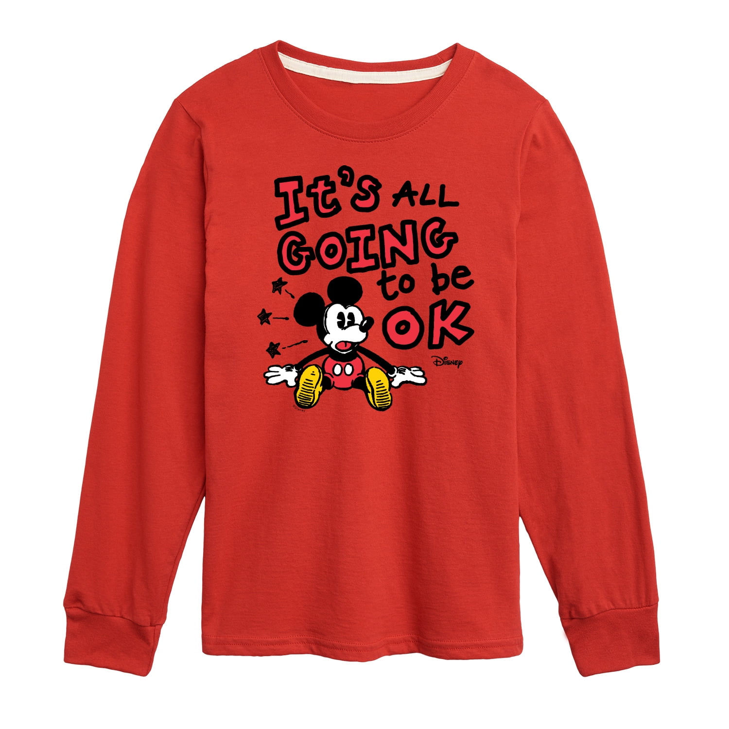 Disney - Mickey Mouse - It's All Going To Be Ok - Youth Long Sleeve ...