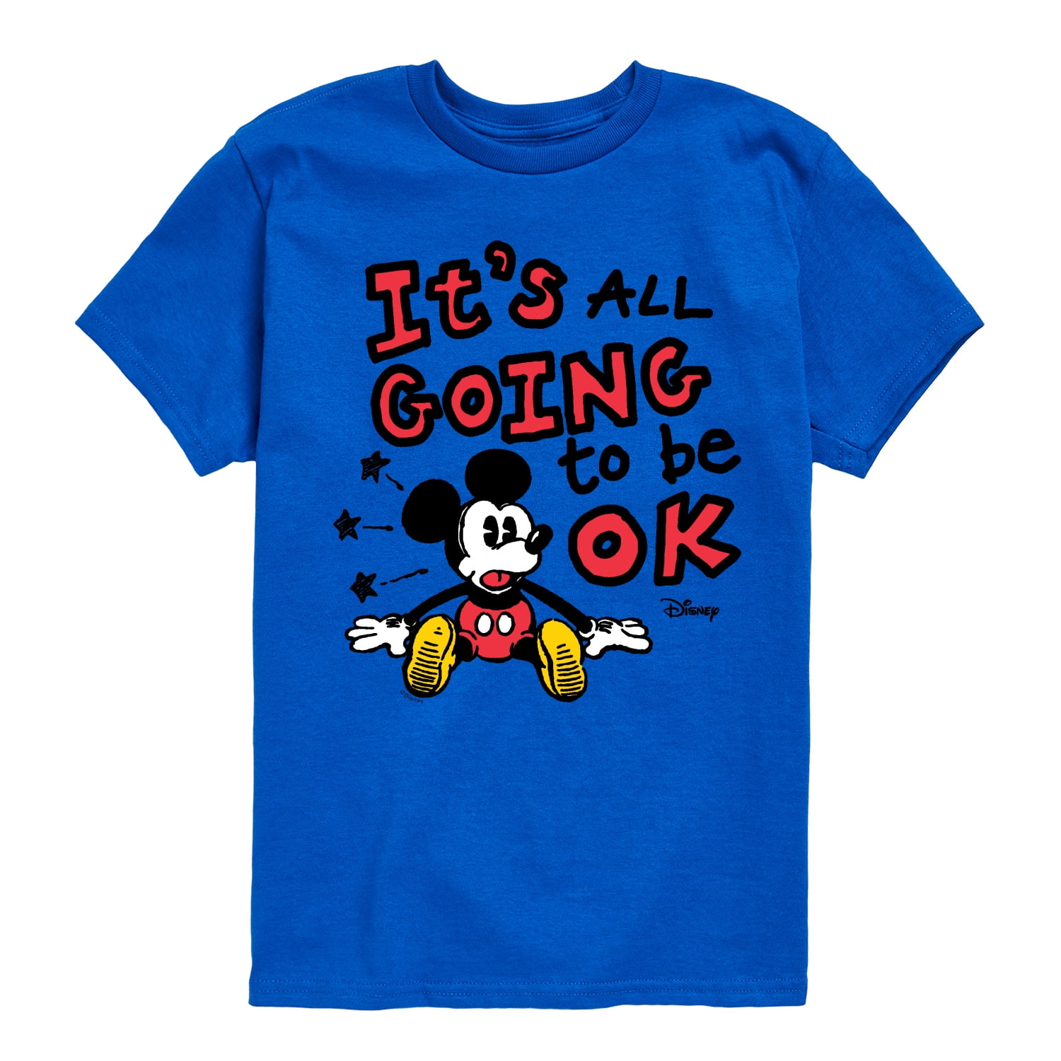 Disney - Mickey Mouse - It's All Going To Be Ok - Youth Short Sleeve ...