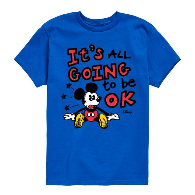 Disney - Mickey Mouse - It's All Going To Be Ok - Youth Short Sleeve ...
